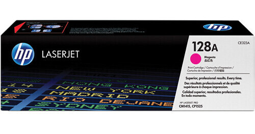 HP 128A Magenta LaserJet Toner Cartridge CE323A B&H Photo Video