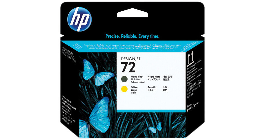 HP 72 Matte Black & Yellow Printhead C9384A B&H Photo Video