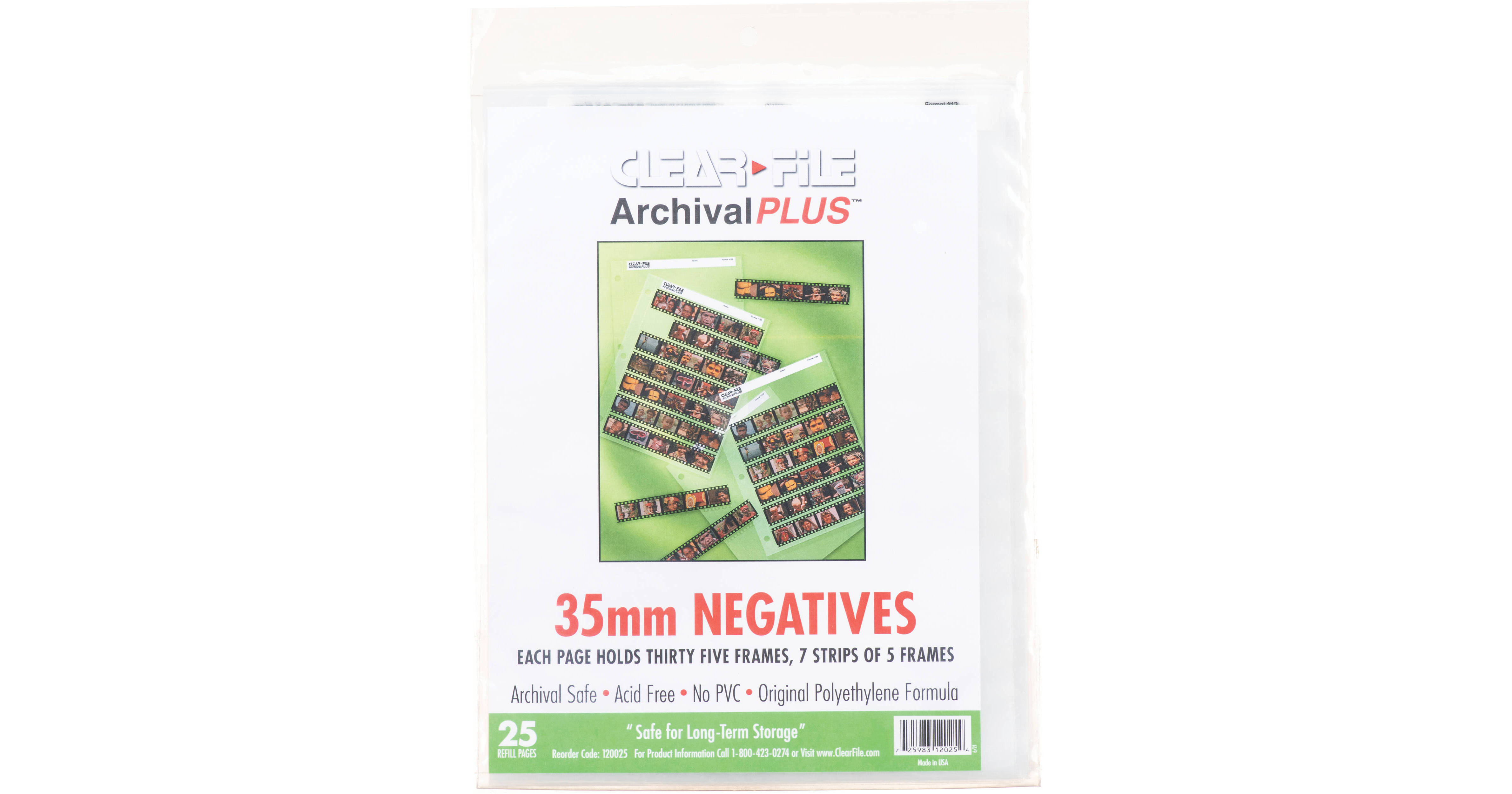 ClearFile Archival-Classic Storage Page for Negatives, 12002525