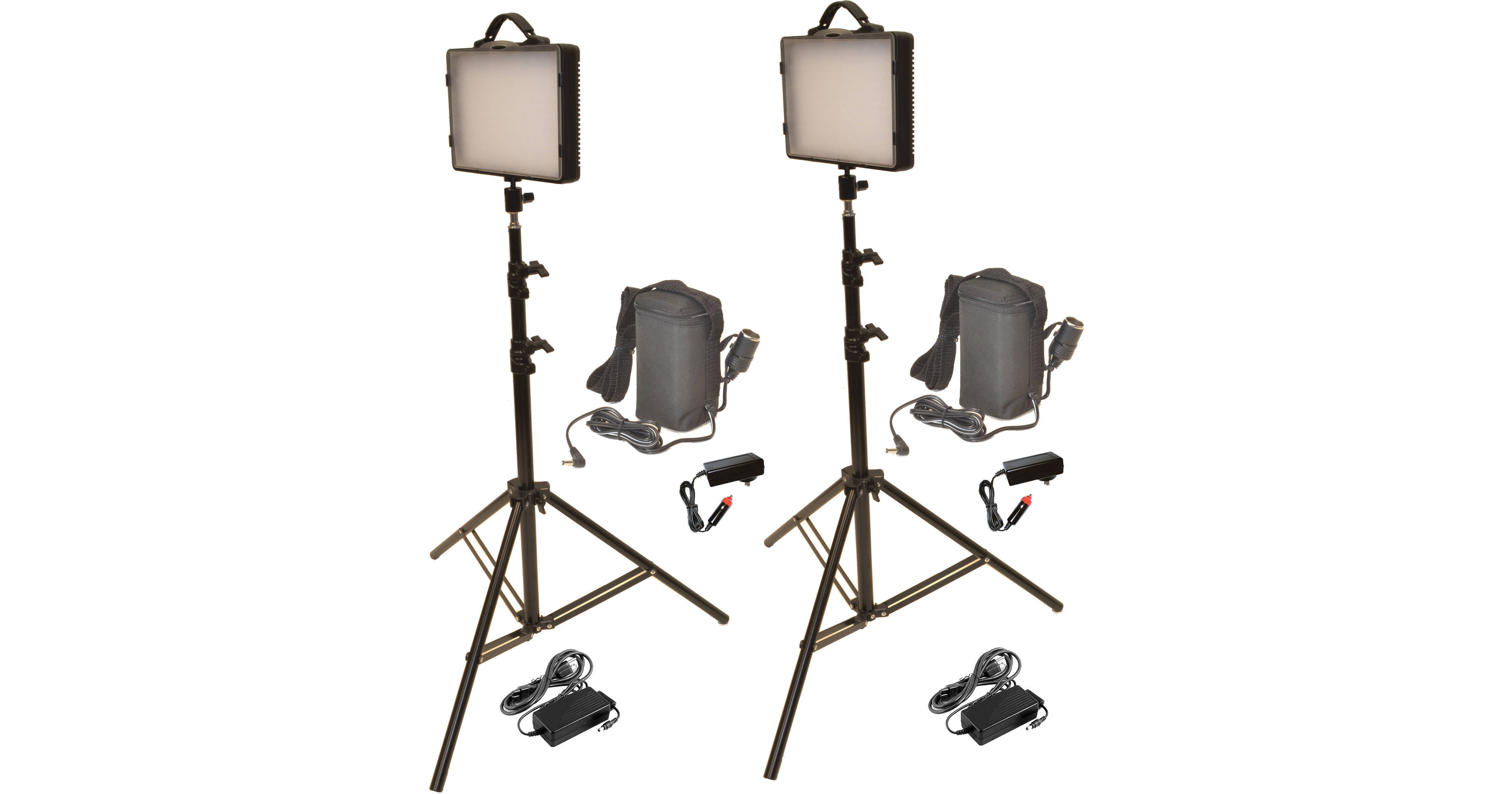 Bescor LED-200kb 2 Light Kit with Batteries LED-200KB B&H Photo