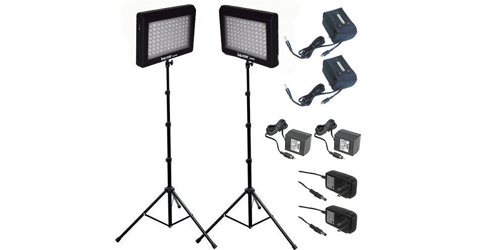 Bescor LED-95DK Dual LED Light Kit with Extended LED-95DK2B B&H