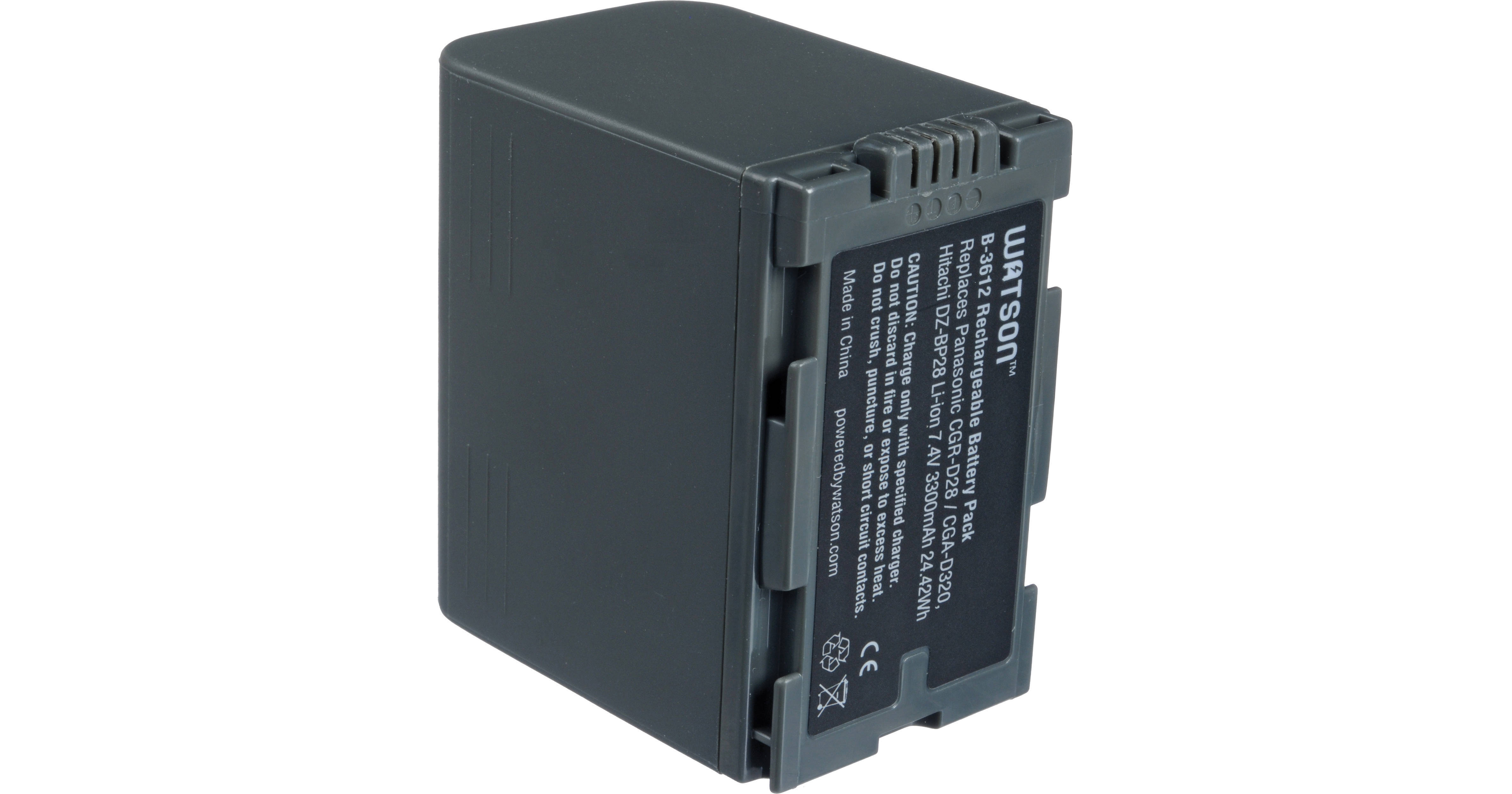 Watson CGR-D28 Lithium-Ion Battery Pack (7.4V, 3300mAh) B-3612