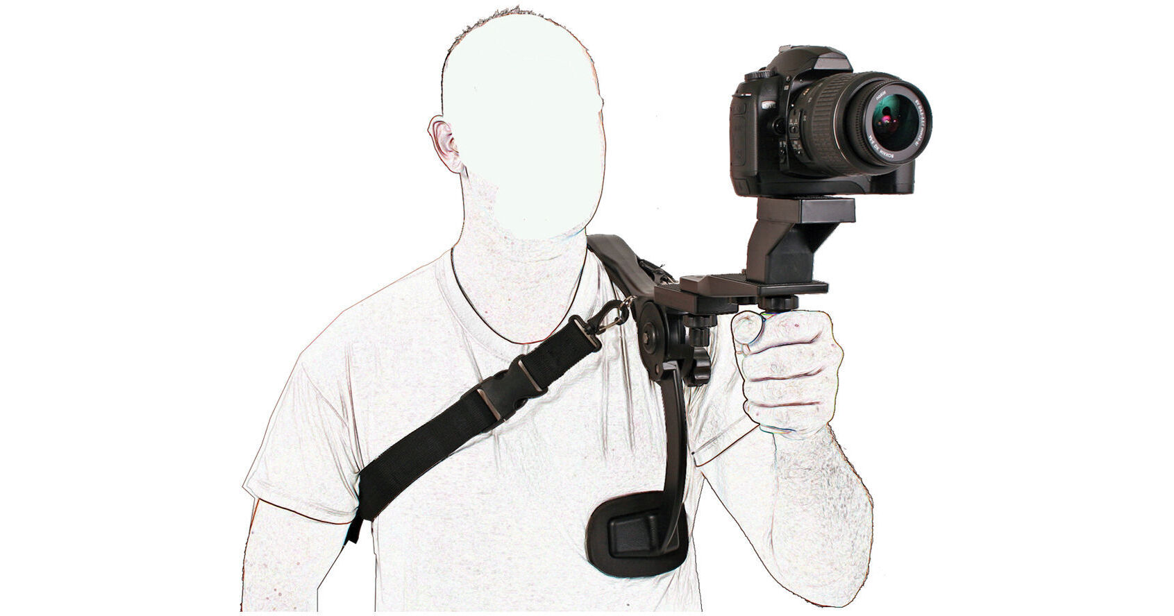 Dot Line Video Stabilizer with Grip and Quick Release DL-0375