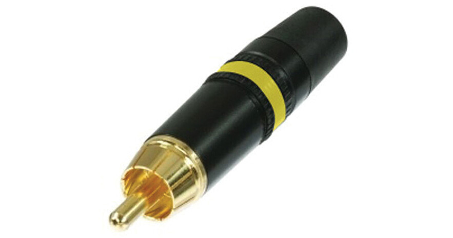 Rean NYS373-4 RCA Phono Plug (Yellow) NYS373-4 B&H Photo Video
