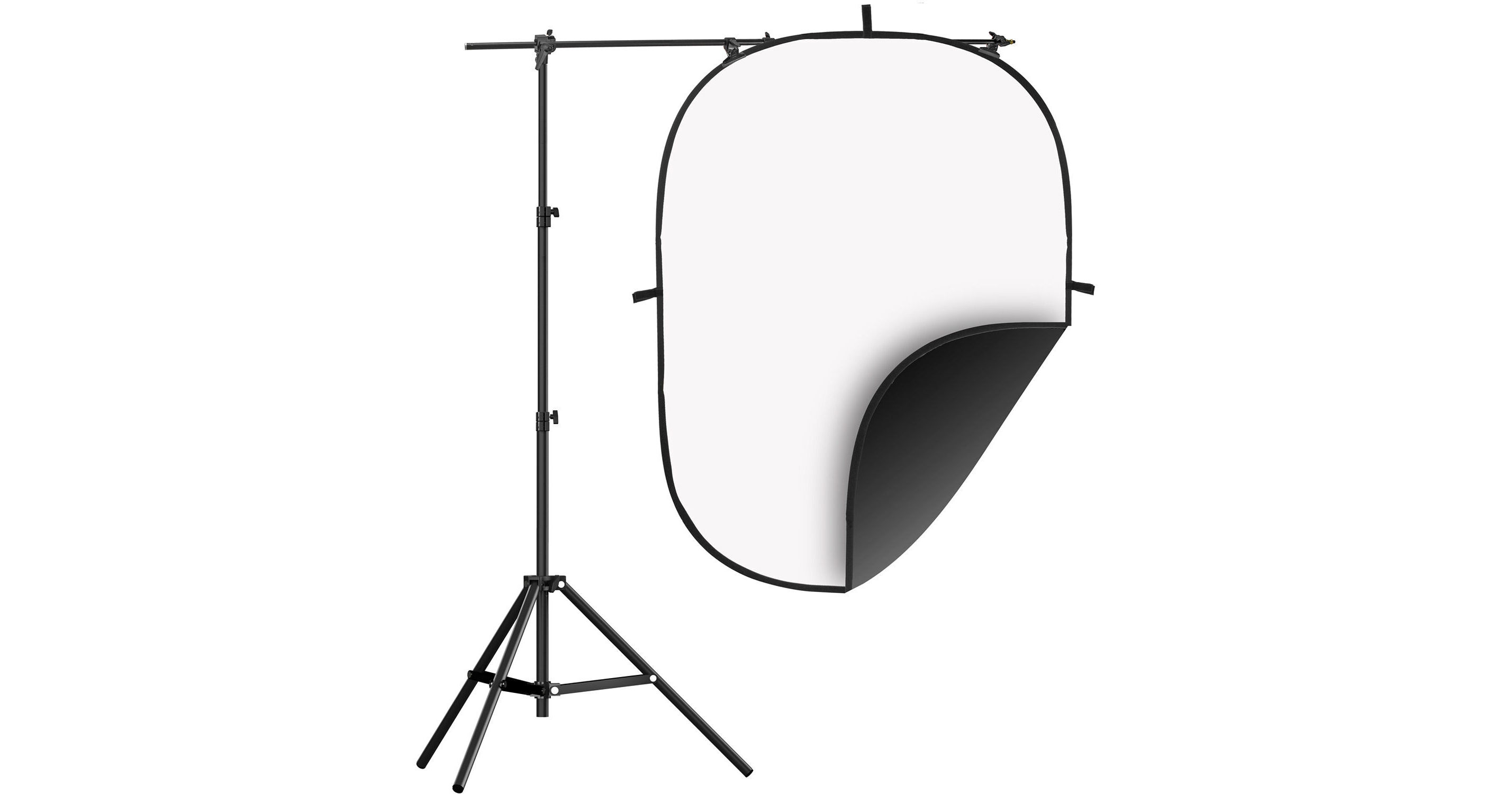 Impact 5x7' Collapsible Background Kit (Black/White)