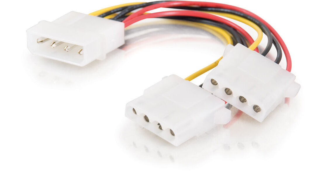 C2G 4-pin Molex (LP4) Male to Two 4-pin Molex (LP4) Female 20413