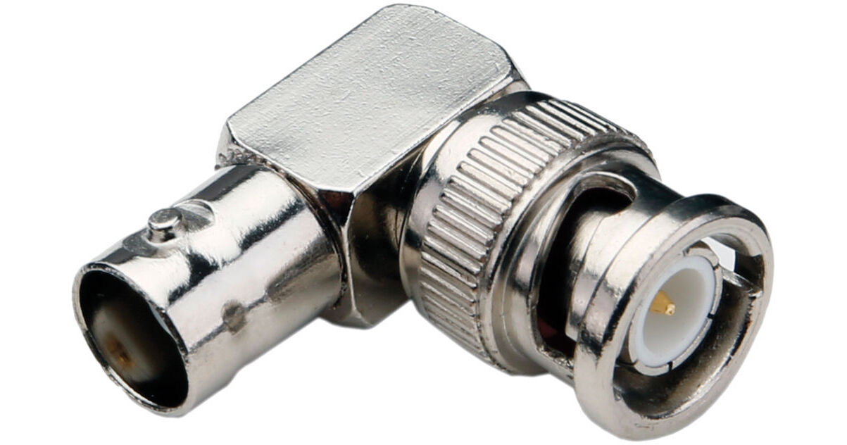 Pearstone BNC Male to BNC Female Right-Angle Adapter ABNC-B1R