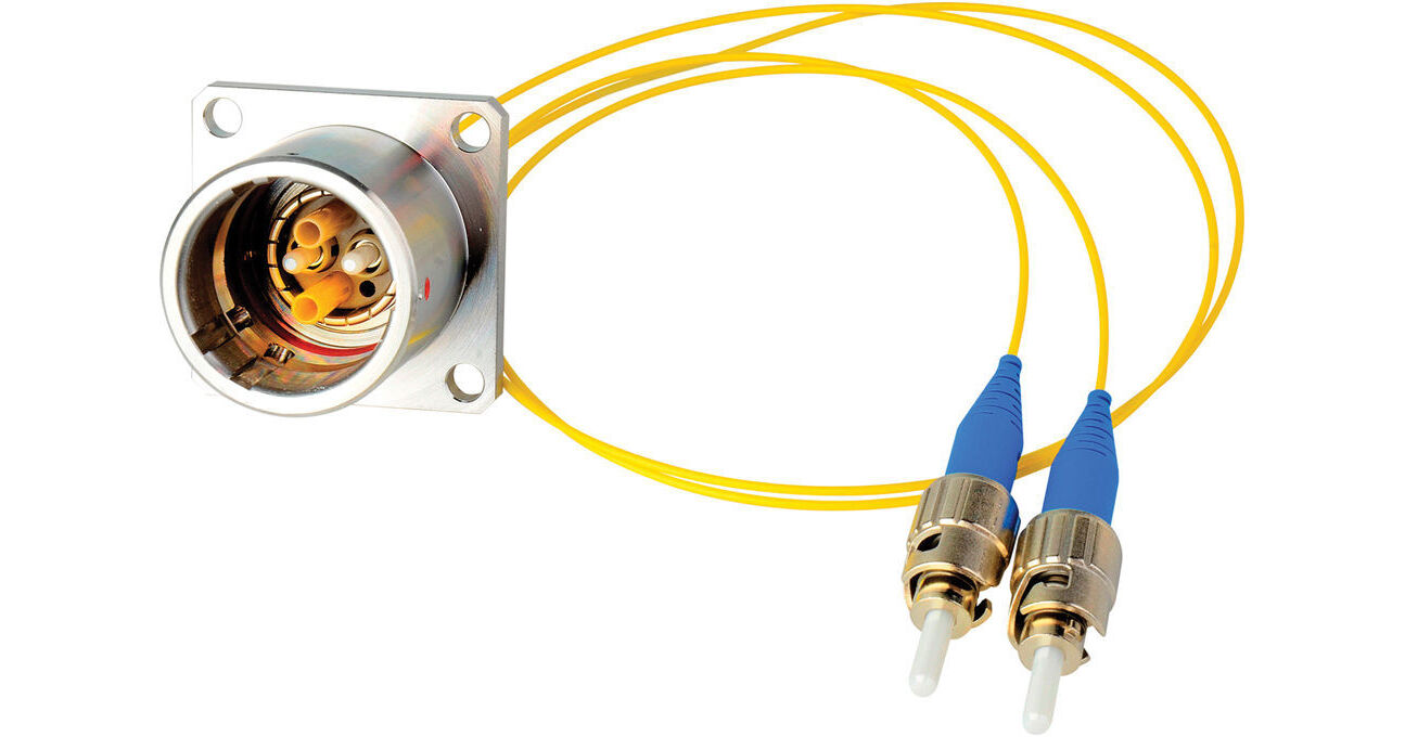 Camplex 12" Lemo EDW to Duplex ST Fiber Optic HF-EDWBI-ST-12IN