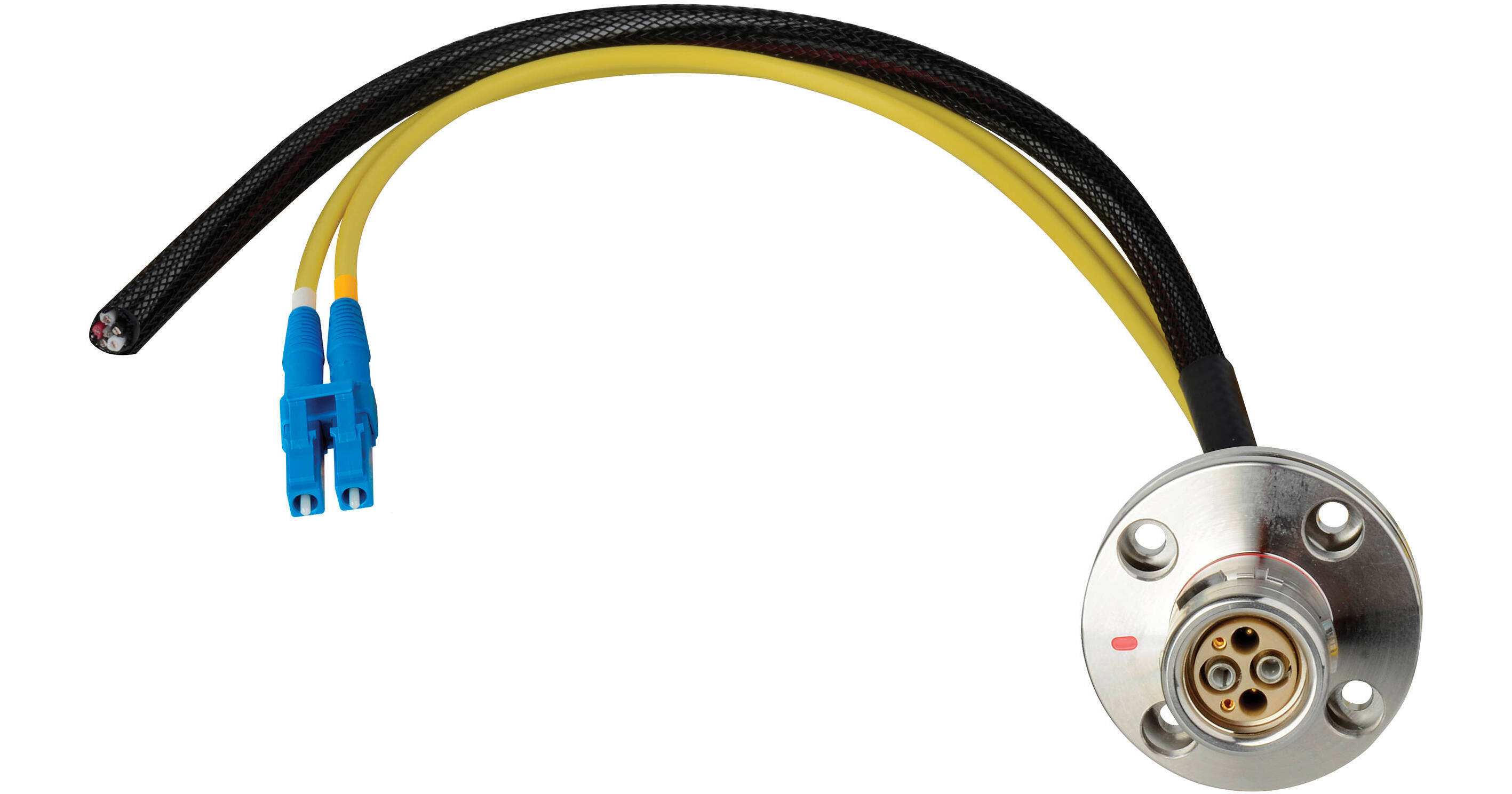 Camplex 6" LEMO FXW to Duplex LC Fiber & Blunt HF-FXWBP4LC-06IN