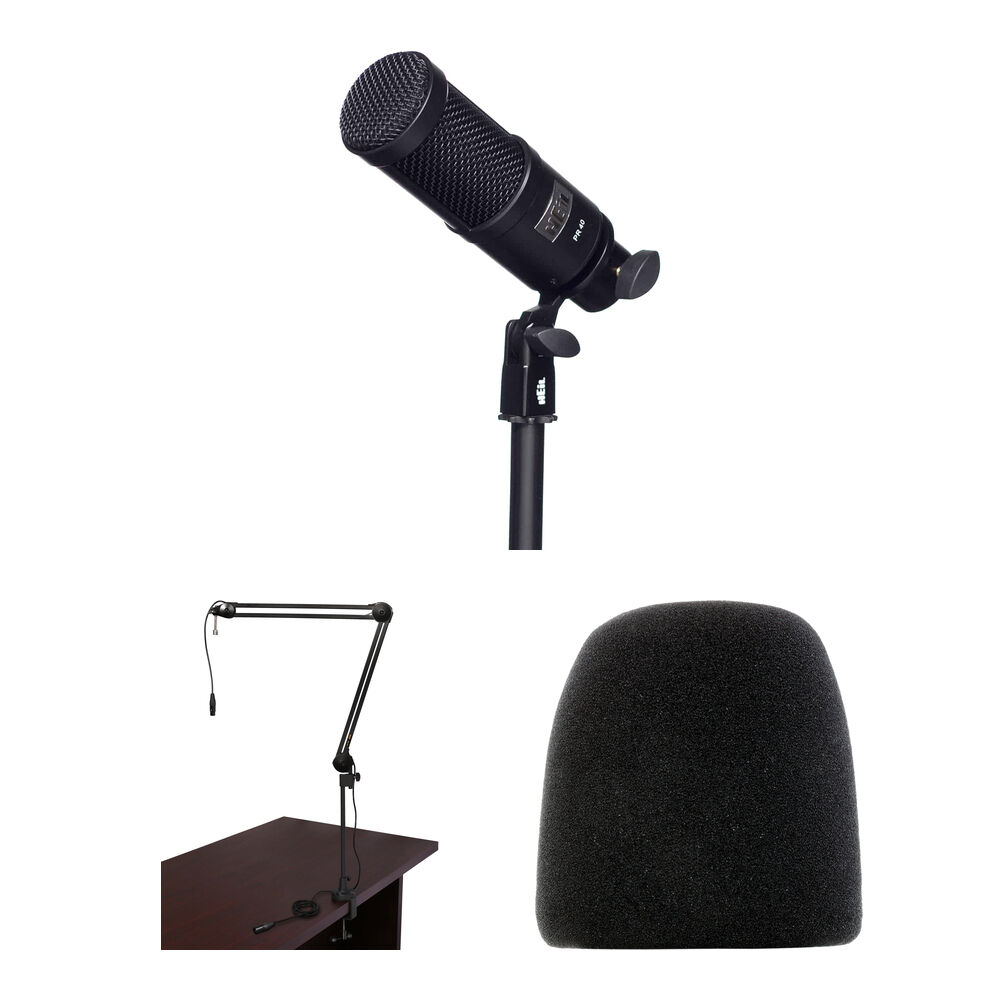 Heil Sound Heil PR 40 Podcaster Kit with Foam Windscreen & Broadcast ...
