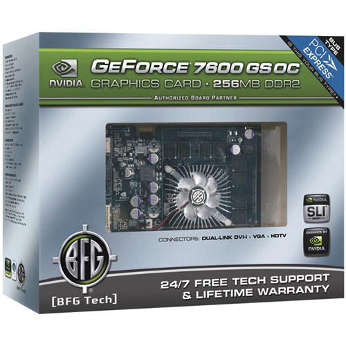 BFG Tech nVIDIA GeForce 7600 GS OC PCI Express BFGR76256GSOCE
