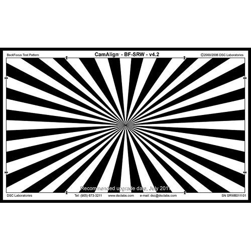 DSC Labs Backfocus Expanded Senior Focus Pattern Chart BFXS B&H