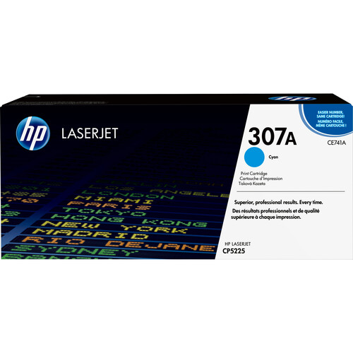 HP 307A Cyan Laserjet Toner Cartridge CE741A B&H Photo Video