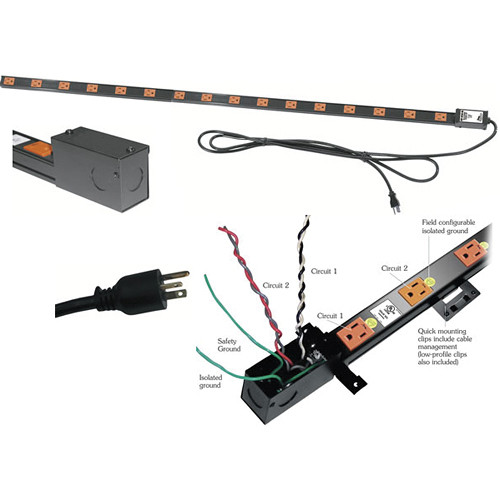 Middle Atlantic PDT-1620C-NS Thin Power Strip PDT-1620C-NS B&H