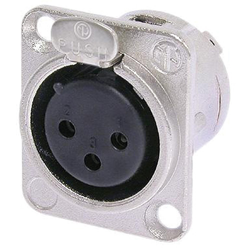 Neutrik NC3FD-L-1 3-Pole Female XLR Receptacle NC3FD-L-1 B&H