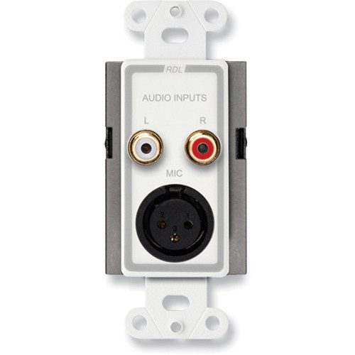 RDL D-J3 Wall Mount RCA and XLR Mic/Line Input Panel D-J3 B&H