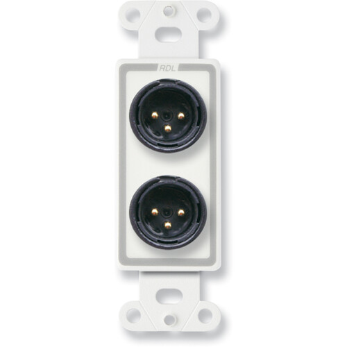RDL D-XLR2M Decora Wall Plate with Dual XLR Male D-XLR2M B&H