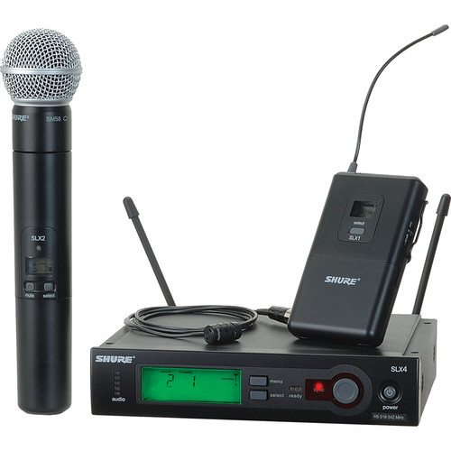 Shure SLX Series Wireless Microphone Combo SLX124/85/SM58-H5 B&H