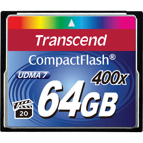 Transcend 64GB CompactFlash Memory Card 400x UDMA TS64GCF400 B&H