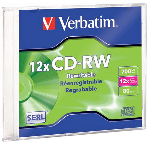 Verbatim CD-RW 700MB Rewritable Disc 95161 B&H Photo Video