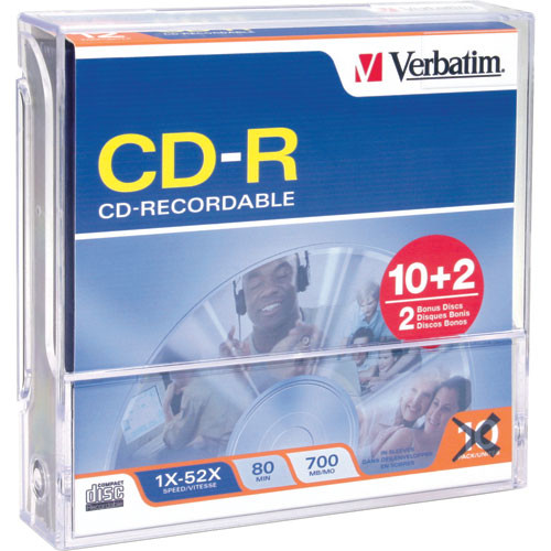 Verbatim CD-R 700MB Disc (12) 95168 B&H Photo Video