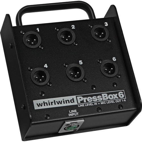 Whirlwind PB06 Passive Press Box with 1 Line in to 6 Mic out