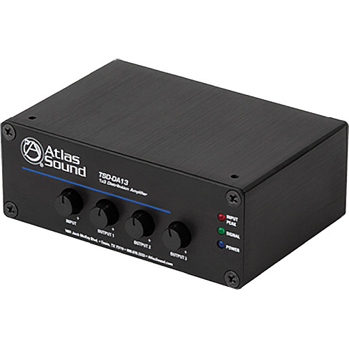 Atlas Sound TSD-DA13 1x3 Distribution Amplifier TSD-DA13 B&H