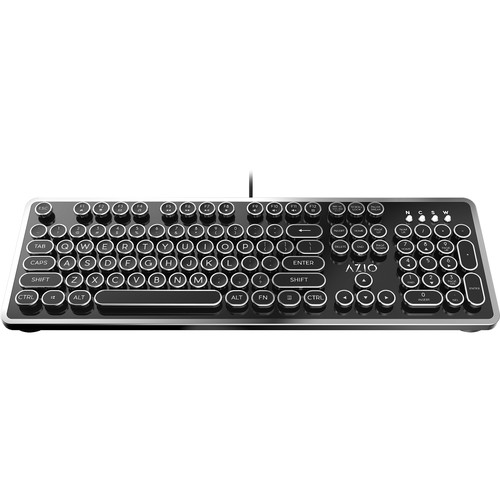 AZIO MK Retro Mechanical Keyboard (Black) MK-RETRO-01 B&H Photo