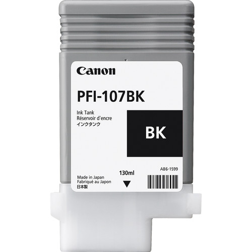 Canon PFI-107BK Black Ink Cartridge (130 ml) 6705B001AA B&H