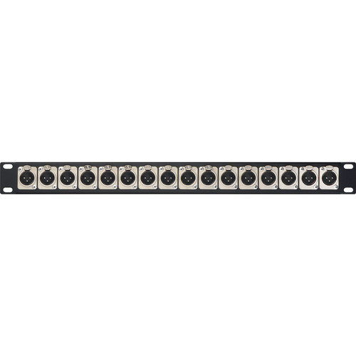 Connectronics 16-Point, 3-Pin XLR Male Patch Panel 16XLRM B&H