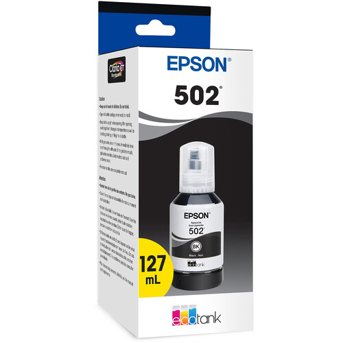 Epson T502 Black EcoTank Ink Bottle (127mL) T502120-S B&H Photo
