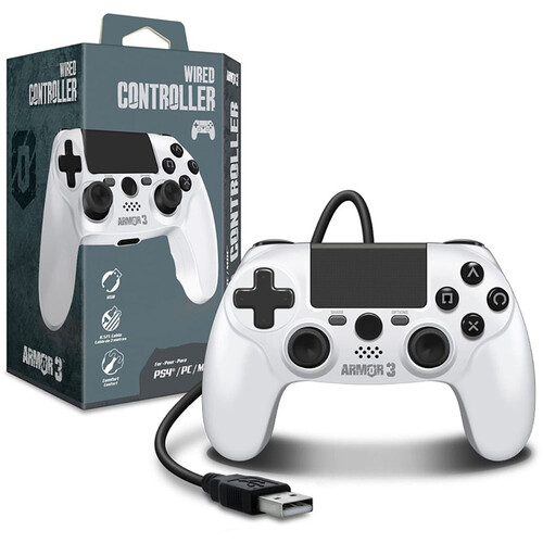 HYPERKIN Armor3 Wired Controller for PS4, Windows and M07341-WH