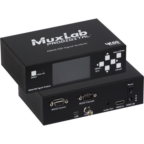MuxLab HDMI 2.0/3G-SDI Signal Analyzer 500831 B&H Photo Video