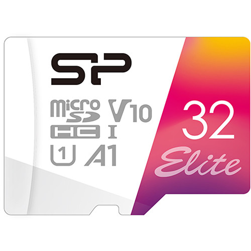 Silicon Power 32GB Elite UHS-I microSDHC SP032GBSTHBV1V20SP B&H