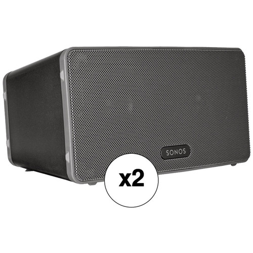 Sonos Play 3 Wireless Speaker Pair Kit Black Bandh Photo Video