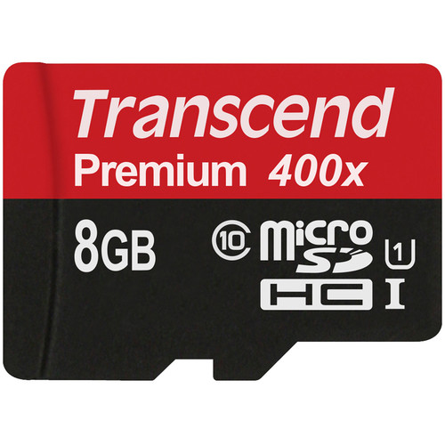 Transcend 8GB Premium microSDHC UHS-I Memory Card TS8GUSDU1 B&H