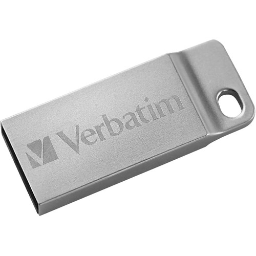 Verbatim 64GB Metal Executive USB Flash Drive (Silver) 98750 B&H